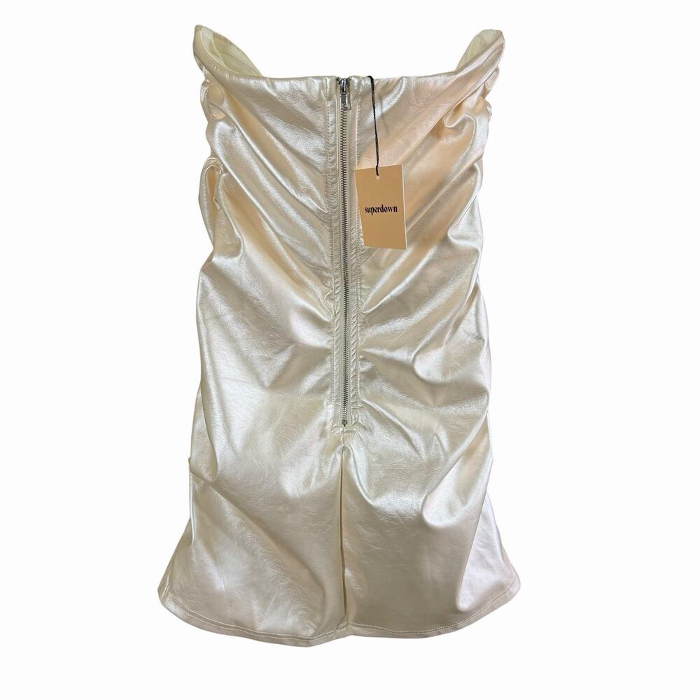 superdown | Dresses | Superdown Arlo Strapless Mini Dress White Small ...